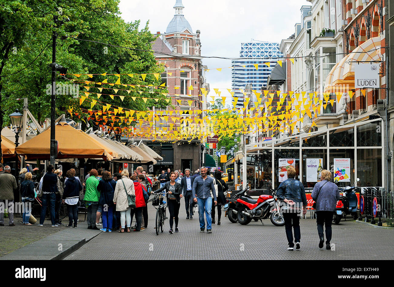 Summer street scene in Den Haag, The Netherlands Stock Photo - Alamy