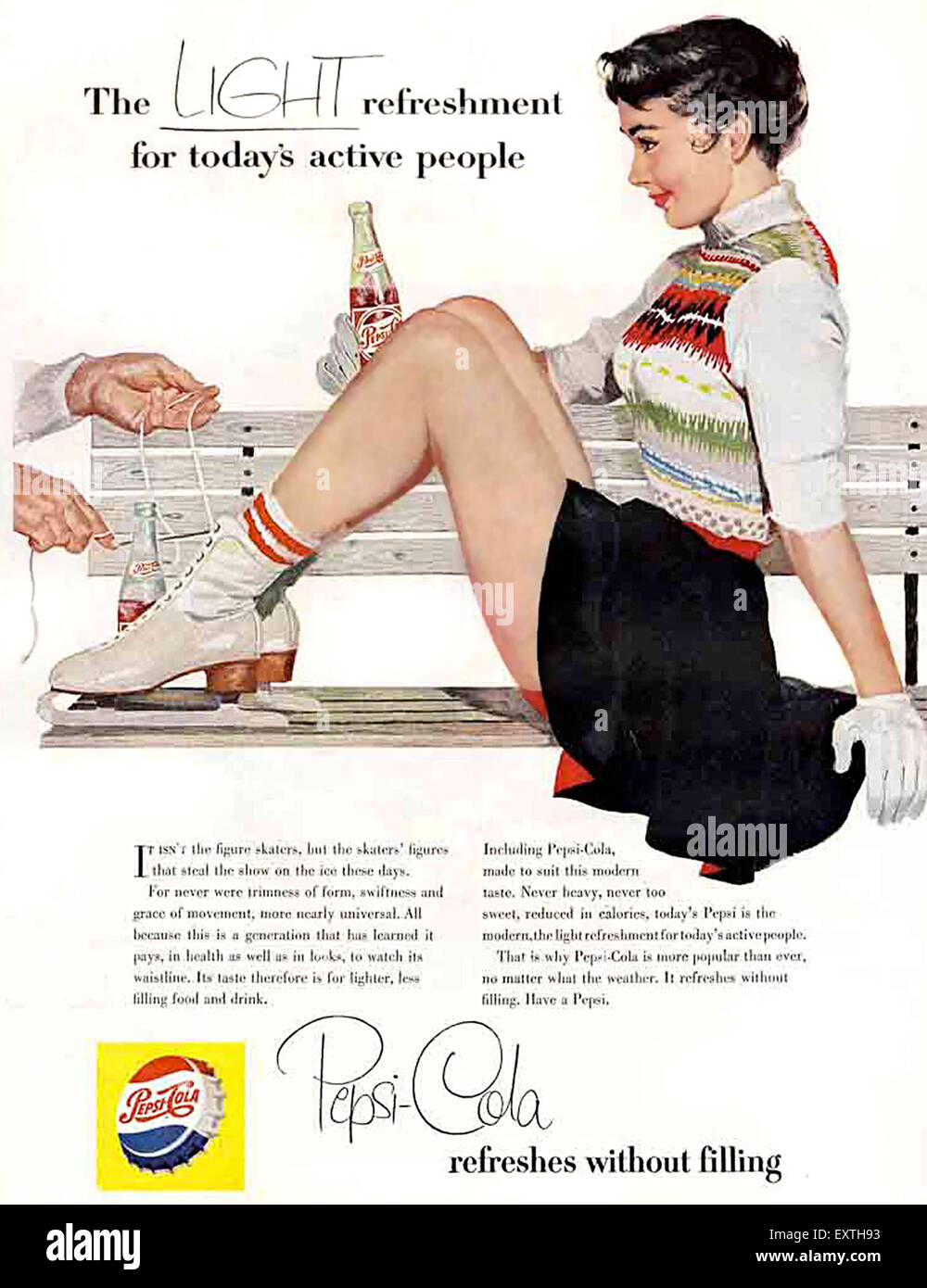 1950s USA Pepsi Magazine Advert Stock Photo - Alamy