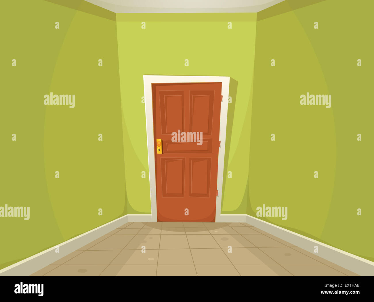 Cartoon green corridor background hi-res stock photography and images ...