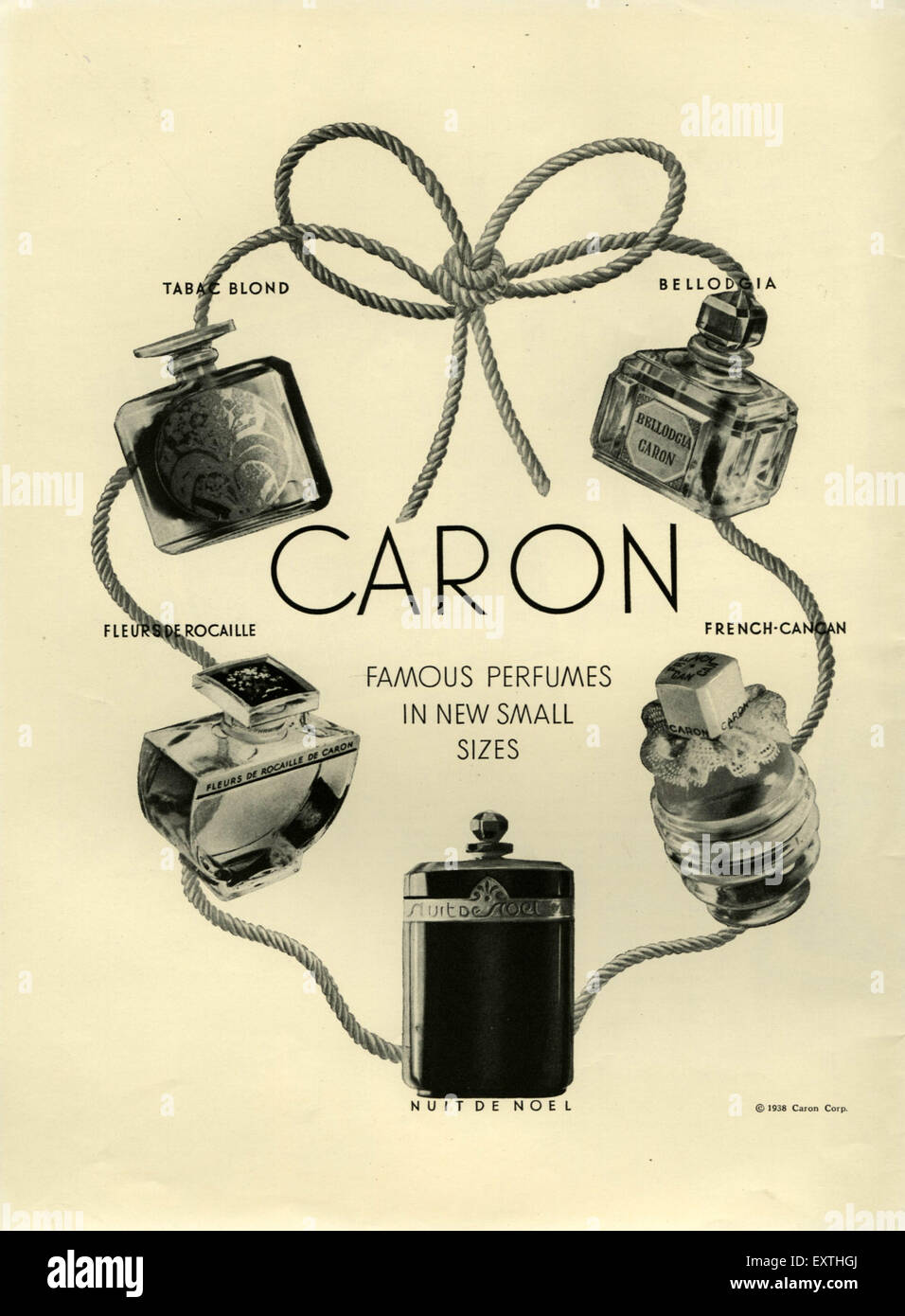 1930s USA Caron Magazine Advert Stock Photo - Alamy