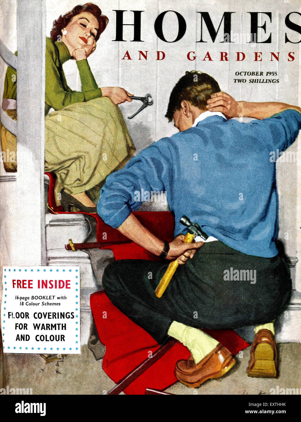 1950s UK Homes and Gardens Magazine Cover Stock Photo - Alamy