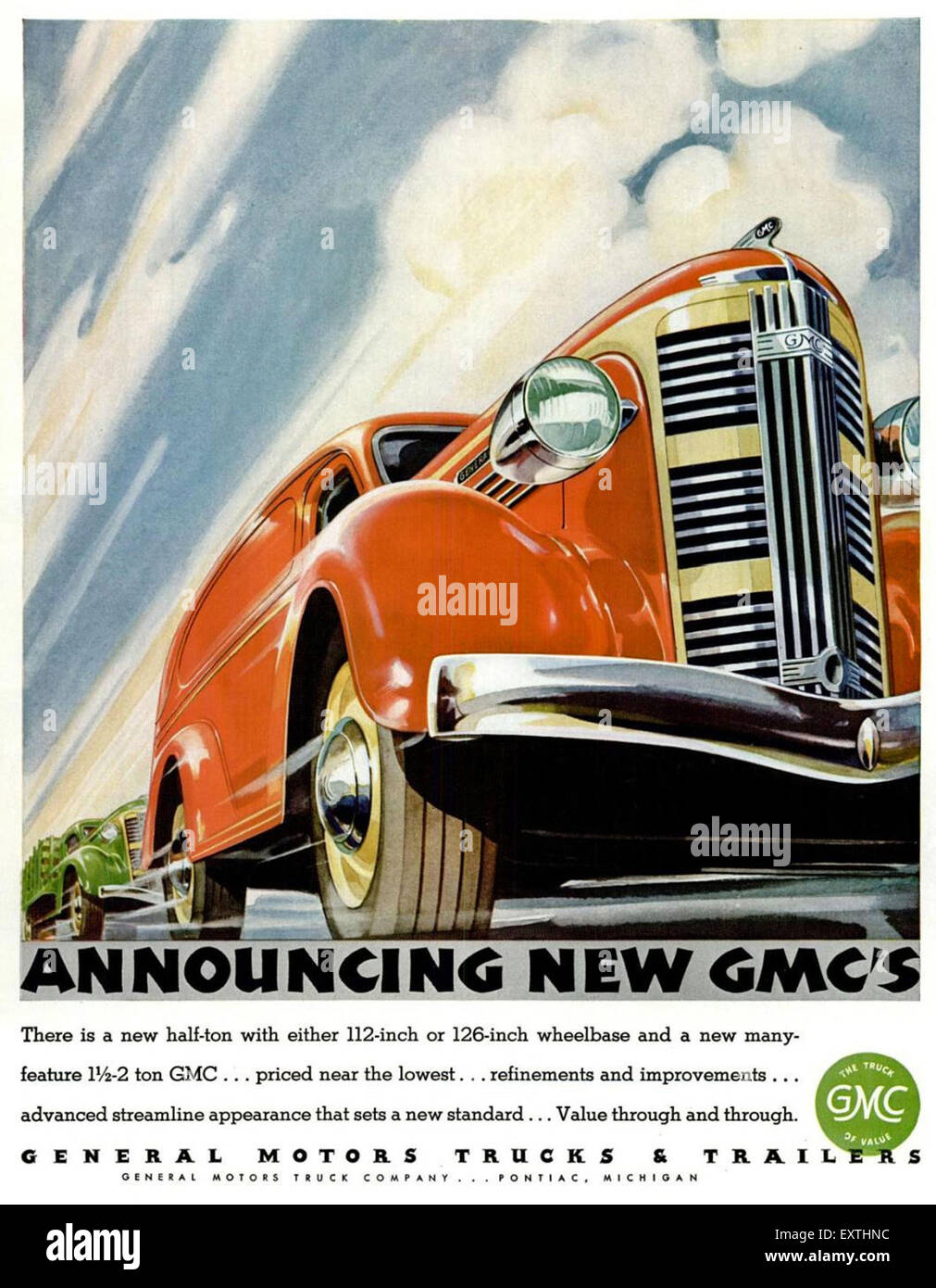 1930s USA General Motors Magazine Advert Stock Photo - Alamy