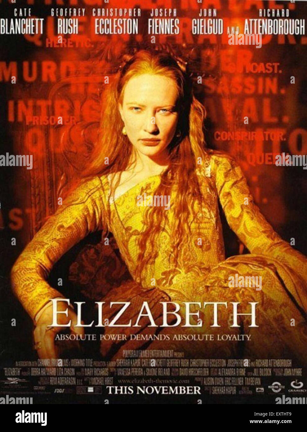 Elizabeth Movie Poster Elizabeth Movie Posters From Movie Poster Shop