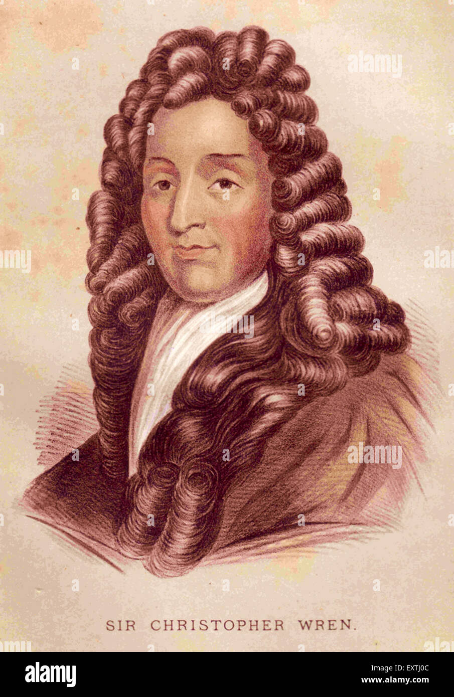 UK Sir Christopher Wren Book Plate Stock Photo - Alamy