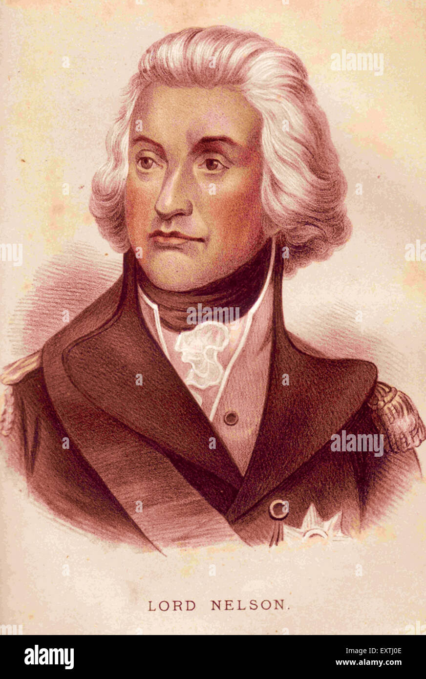 UK Lord Nelson Book Plate Stock Photo - Alamy