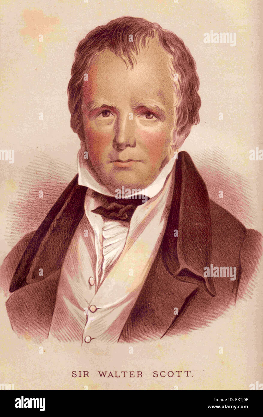 UK Sir Walter Scott Book Plate Stock Photo - Alamy