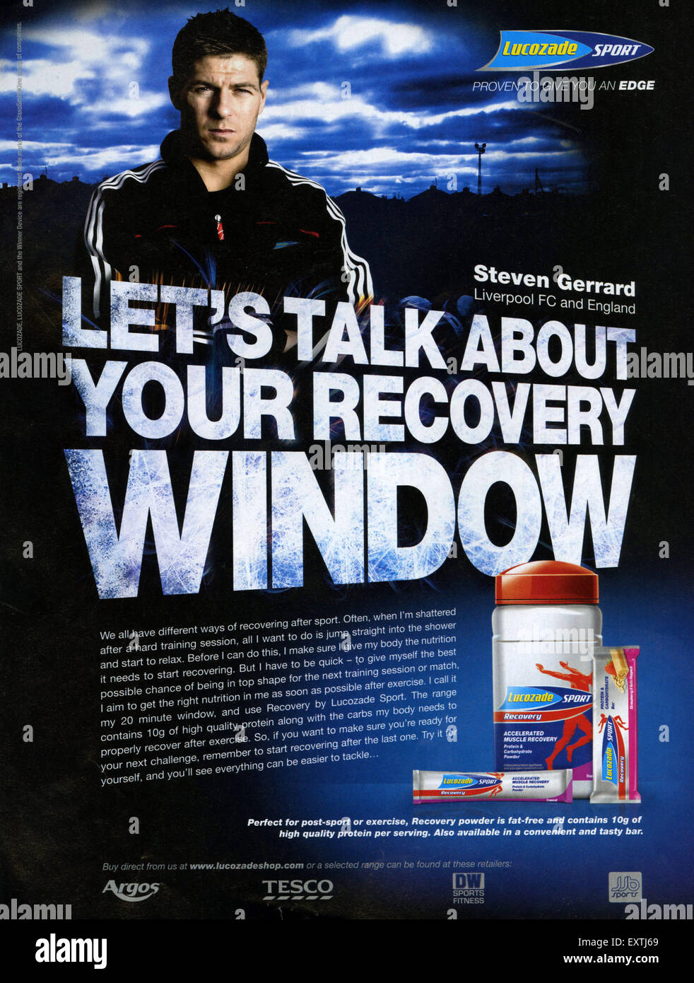 2010s UK Lucozade Sport Magazine Advert Stock Photo - Alamy