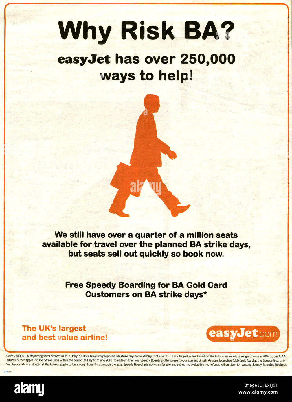 2010s UK Easyjet Newspaper Advert Stock Photo - Alamy