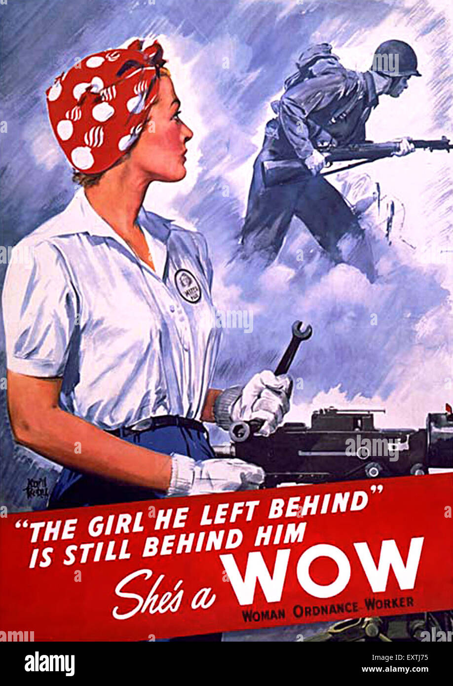 1940s USA Woman Ordnance Worker Poster Stock Photo - Alamy