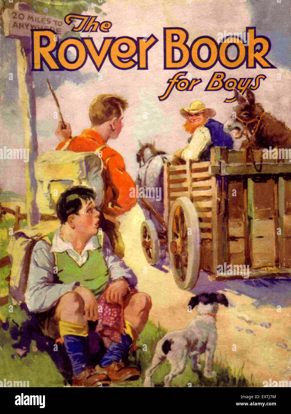 1930s UK The Rover Book for Boys Book Cover Stock Photo - Alamy