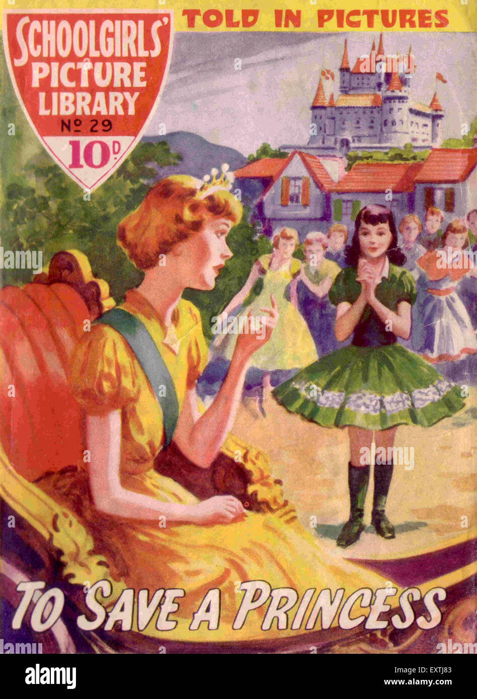 1950s UK To Save a Princess Book Cover Stock Photo - Alamy