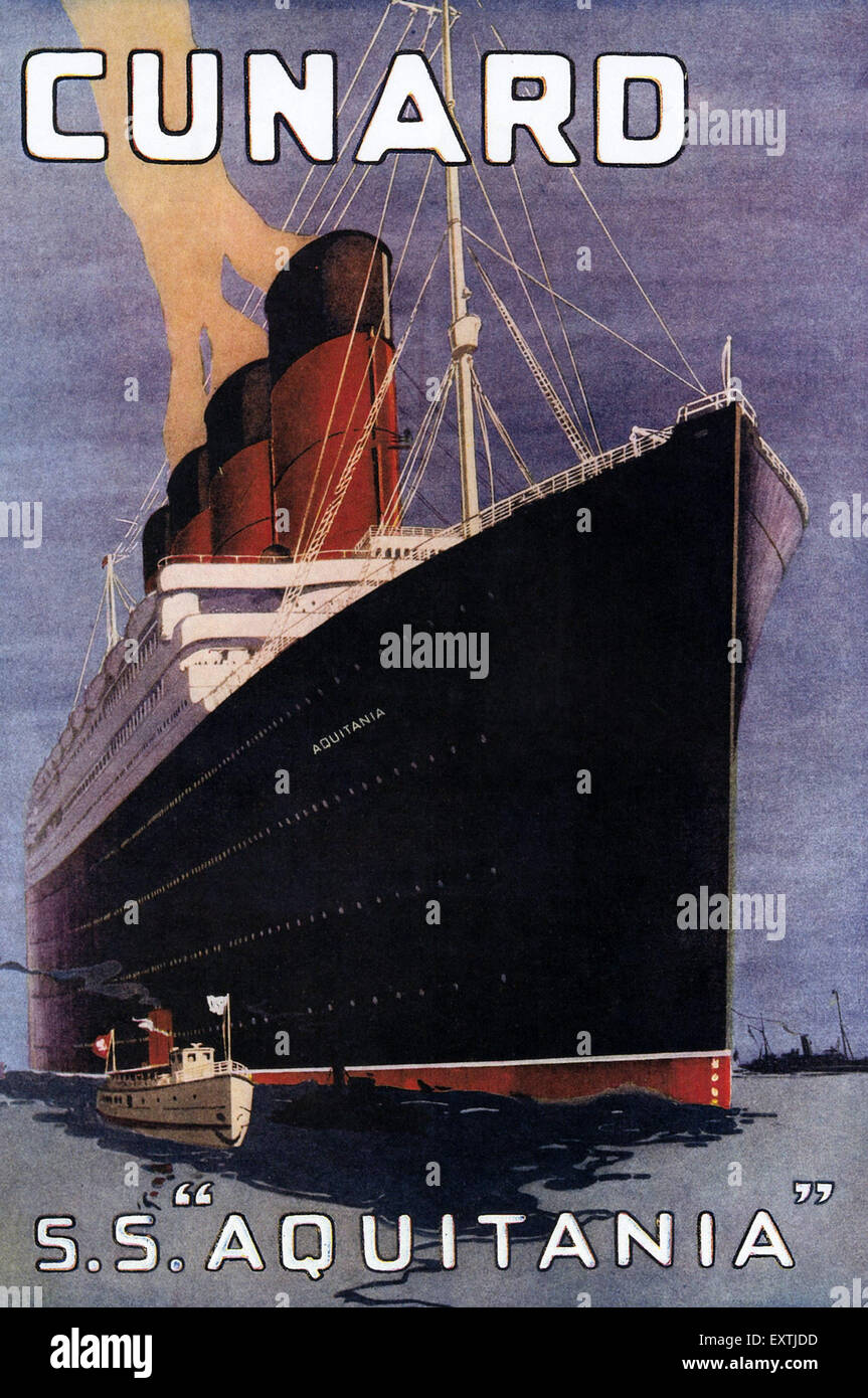 Cunard poster hi-res stock photography and images - Alamy