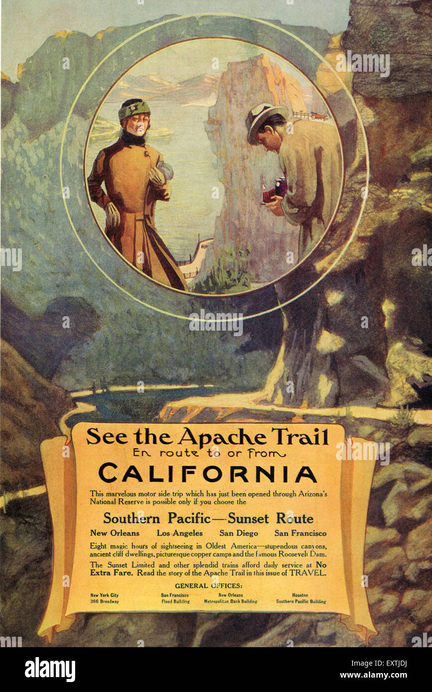 1910s USA Southern Pacific Magazine Advert Stock Photo - Alamy