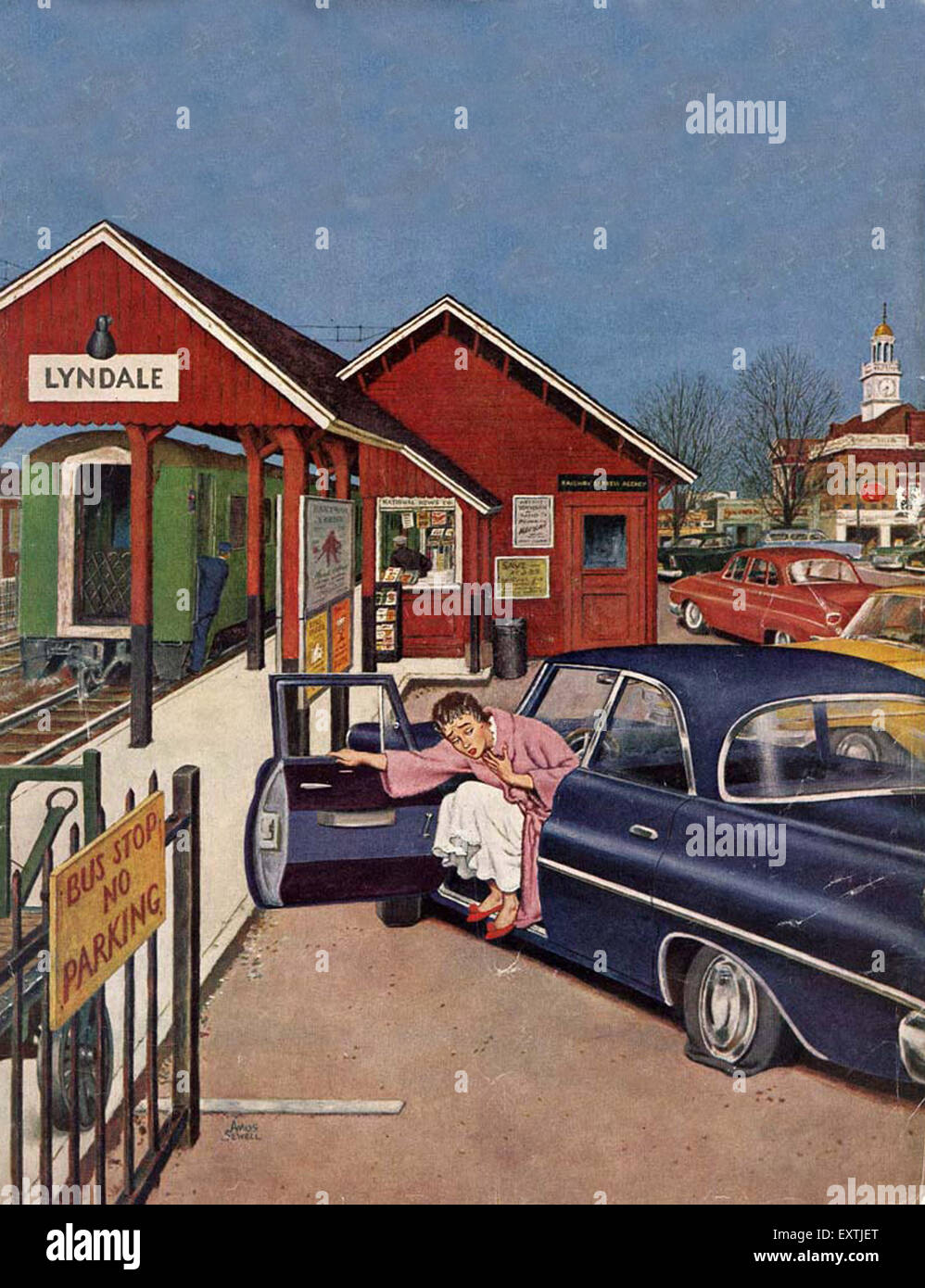 1950s USA The Saturday Evening Post Magazine Cover Stock Photo - Alamy