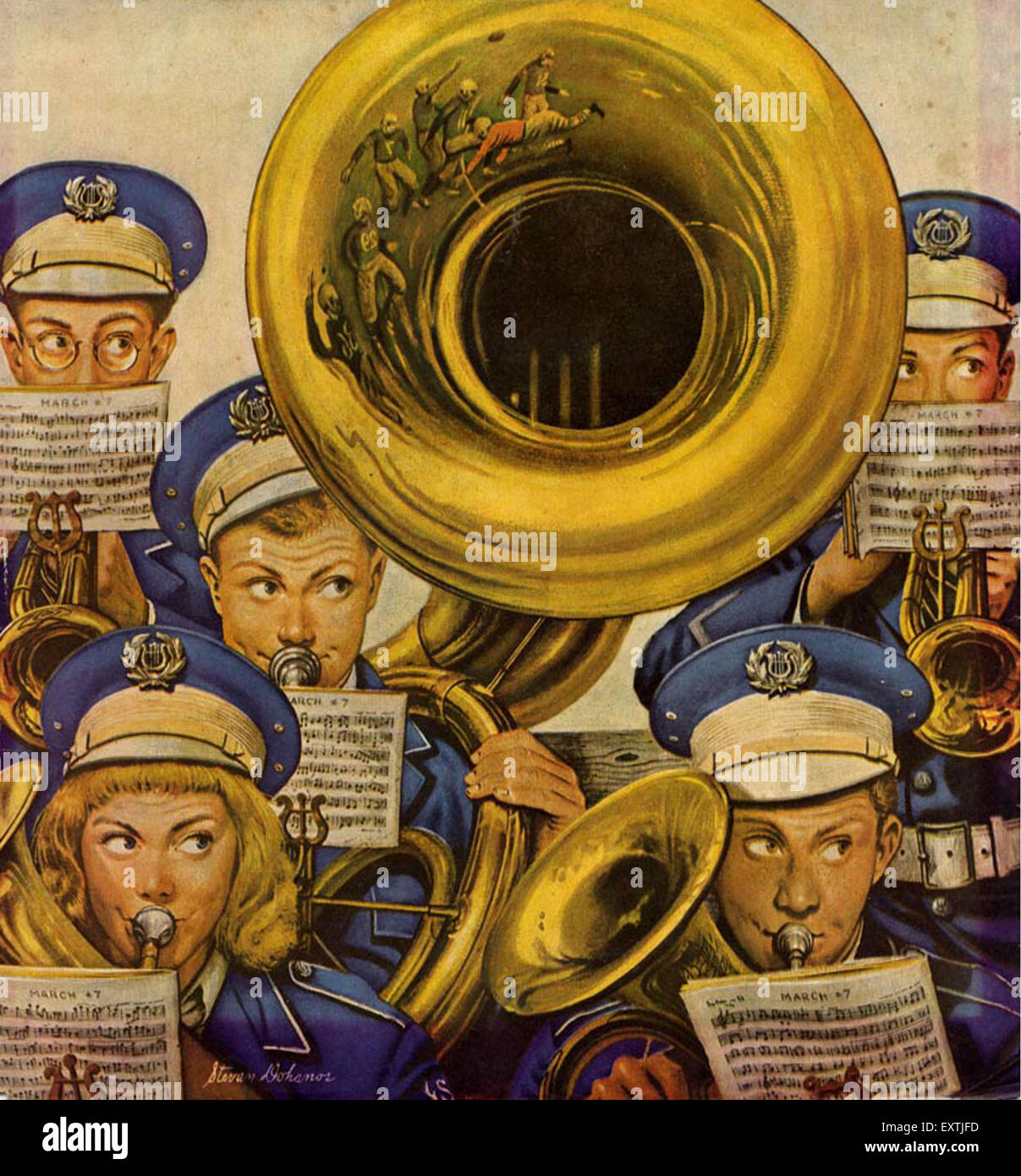 1940s USA The Saturday Evening Post Magazine Cover Stock Photo - Alamy