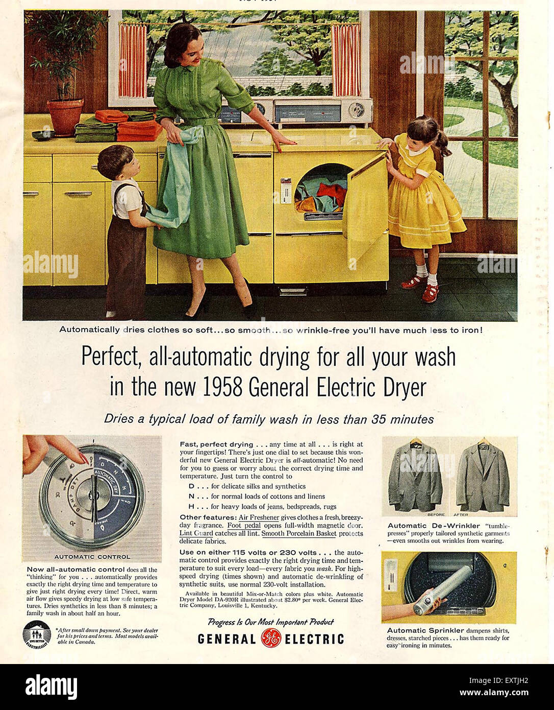 1950s USA General Electric Magazine Advert Stock Photo - Alamy