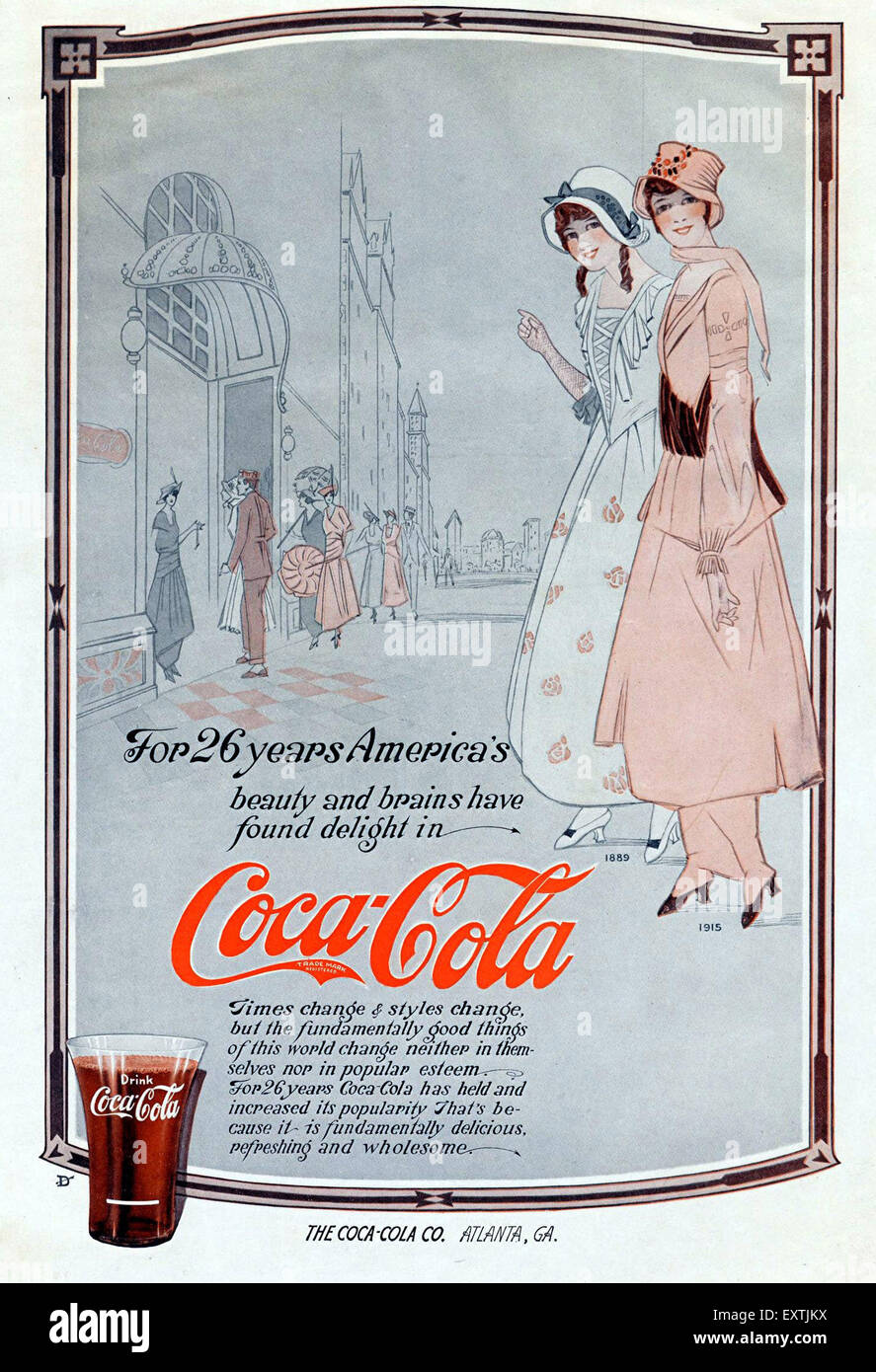 1910s USA Coca-Cola Magazine Advert Stock Photo - Alamy