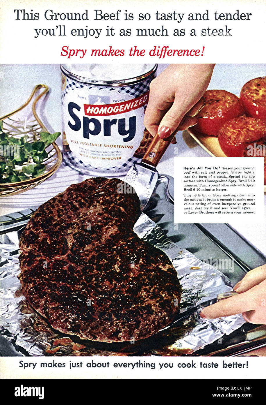 1950s USA Spry Magazine Advert Stock Photo - Alamy