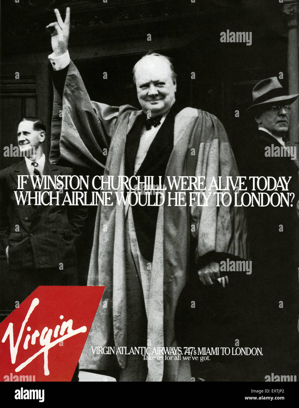 1980s UK Virgin Atlantic Magazine Advert Stock Photo - Alamy