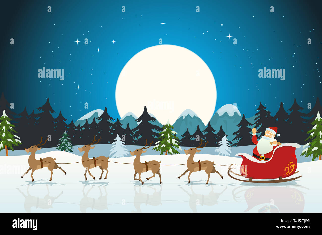 Cartoon running santa hi-res stock photography and images - Alamy
