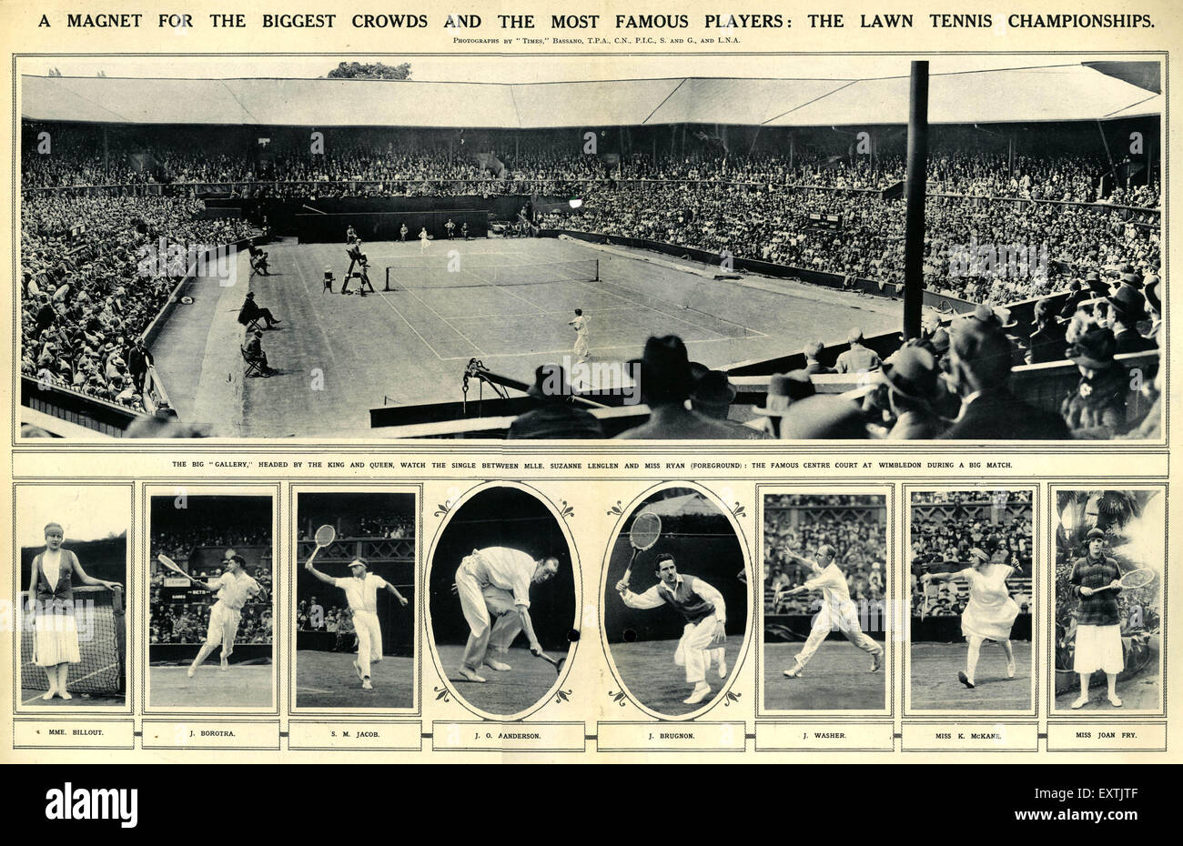1920s UK Tennis at Wimbledon Magazine Plate Stock Photo - Alamy