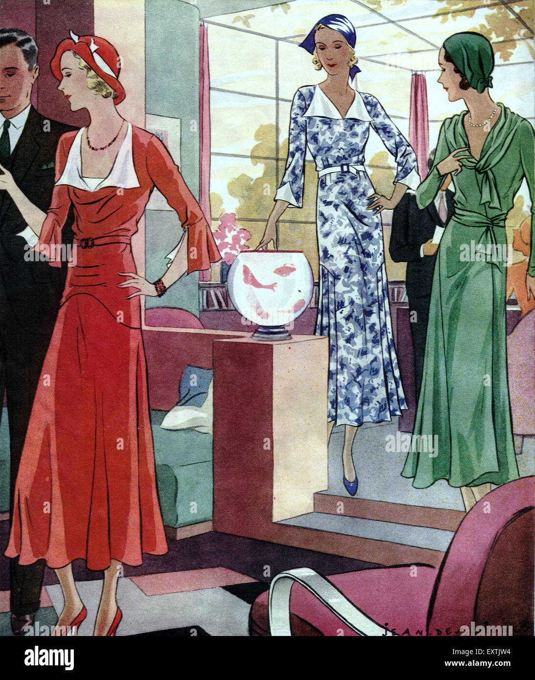 1930s usa fashion magazine plate hi-res stock photography and images ...