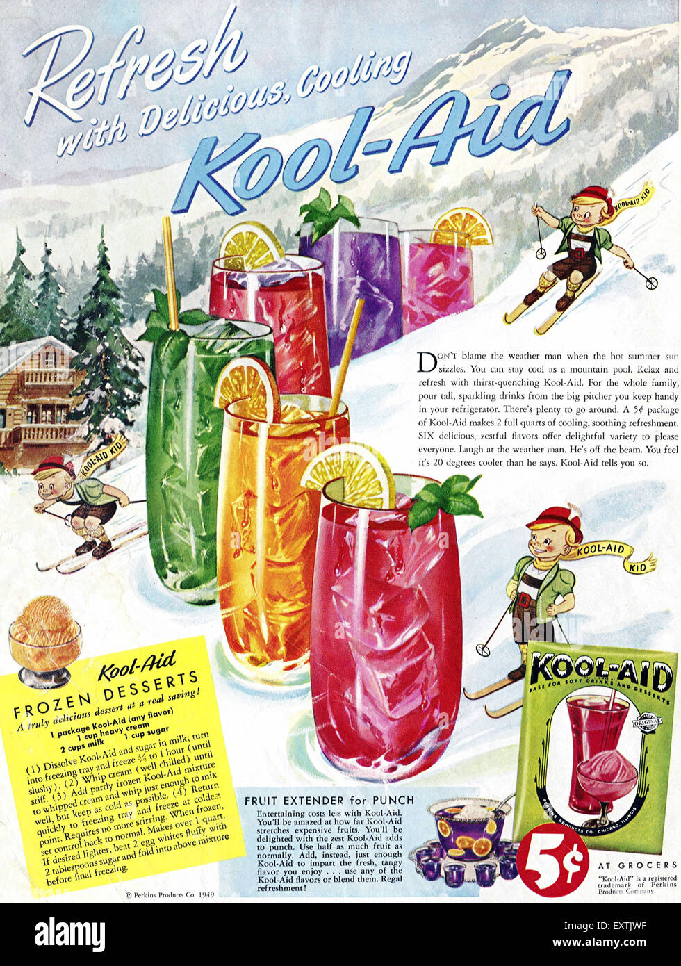 1940s USA Kool-Aid Magazine Advert Stock Photo - Alamy