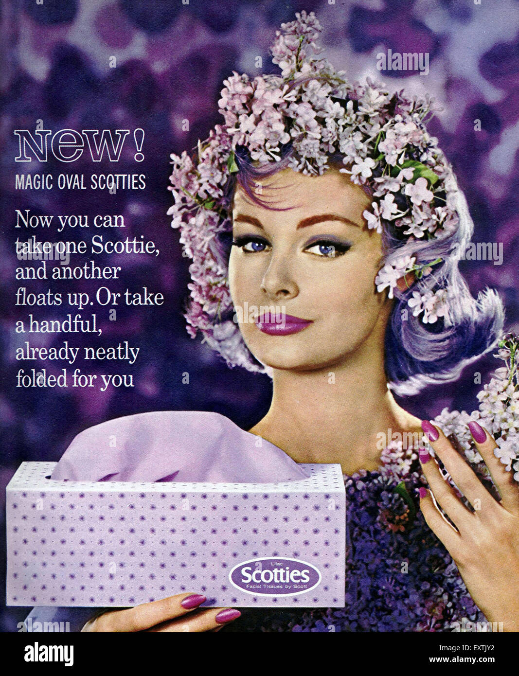 1960s USA Scotties and Magic Oval Magazine Advert Stock Photo - Alamy