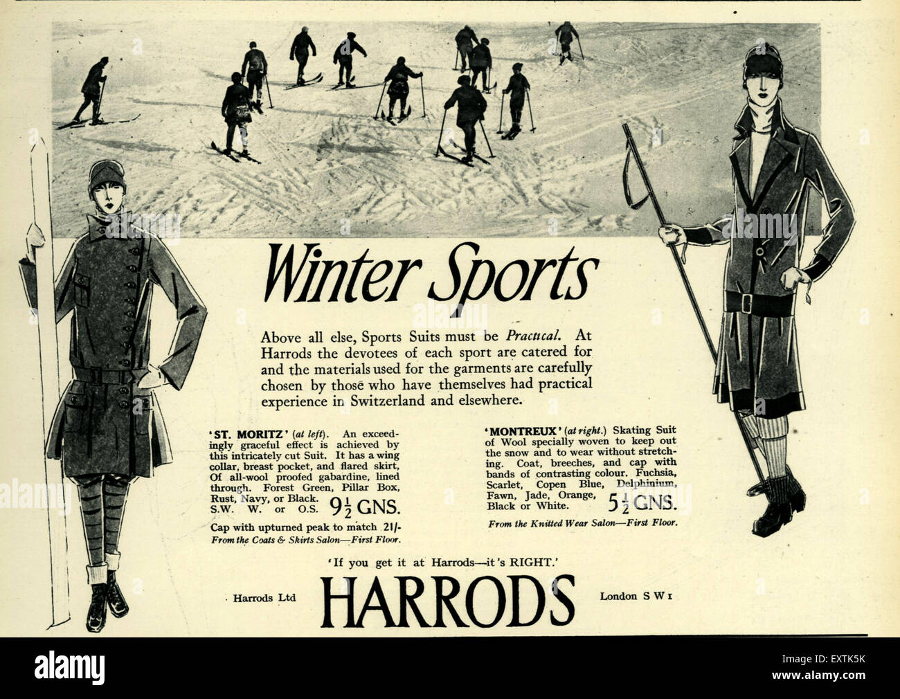 1920s UK Harrods Magazine Advert Stock Photo - Alamy