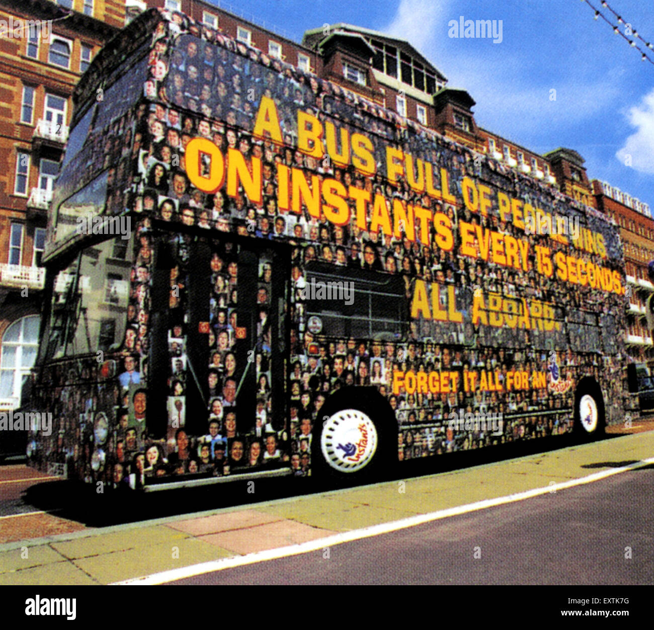 1990s UK National Lottery Buses Magazine Plate Stock Photo - Alamy