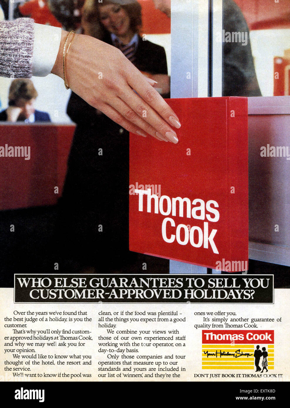 1990s UK Thomas Cook Magazine Advert Stock Photo - Alamy