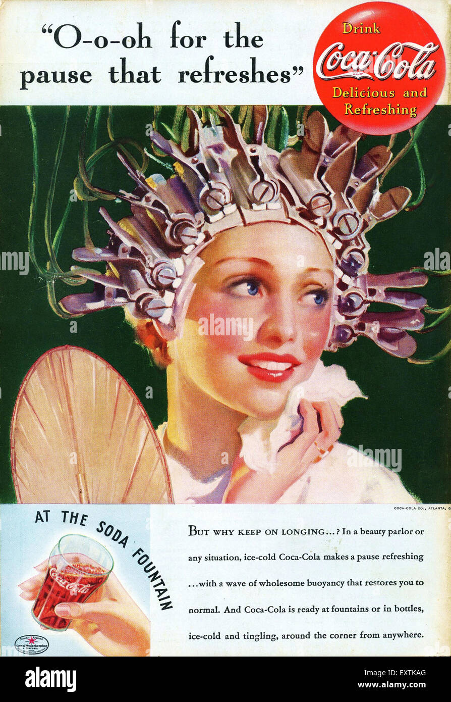 1940s USA Coca-Cola Magazine Advert Stock Photo - Alamy