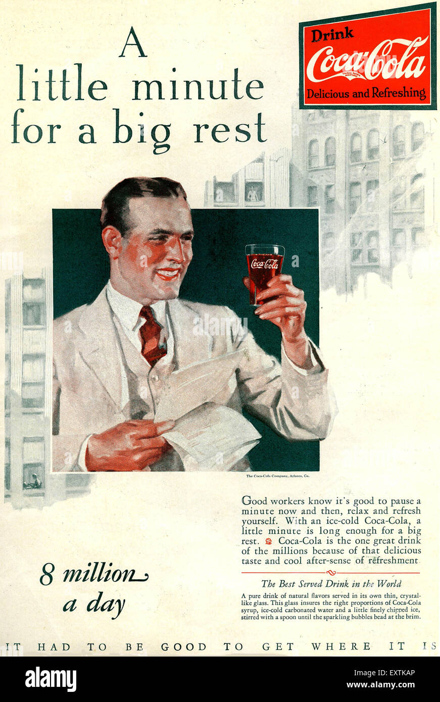 1930s USA Coca-Cola Magazine Advert Stock Photo - Alamy