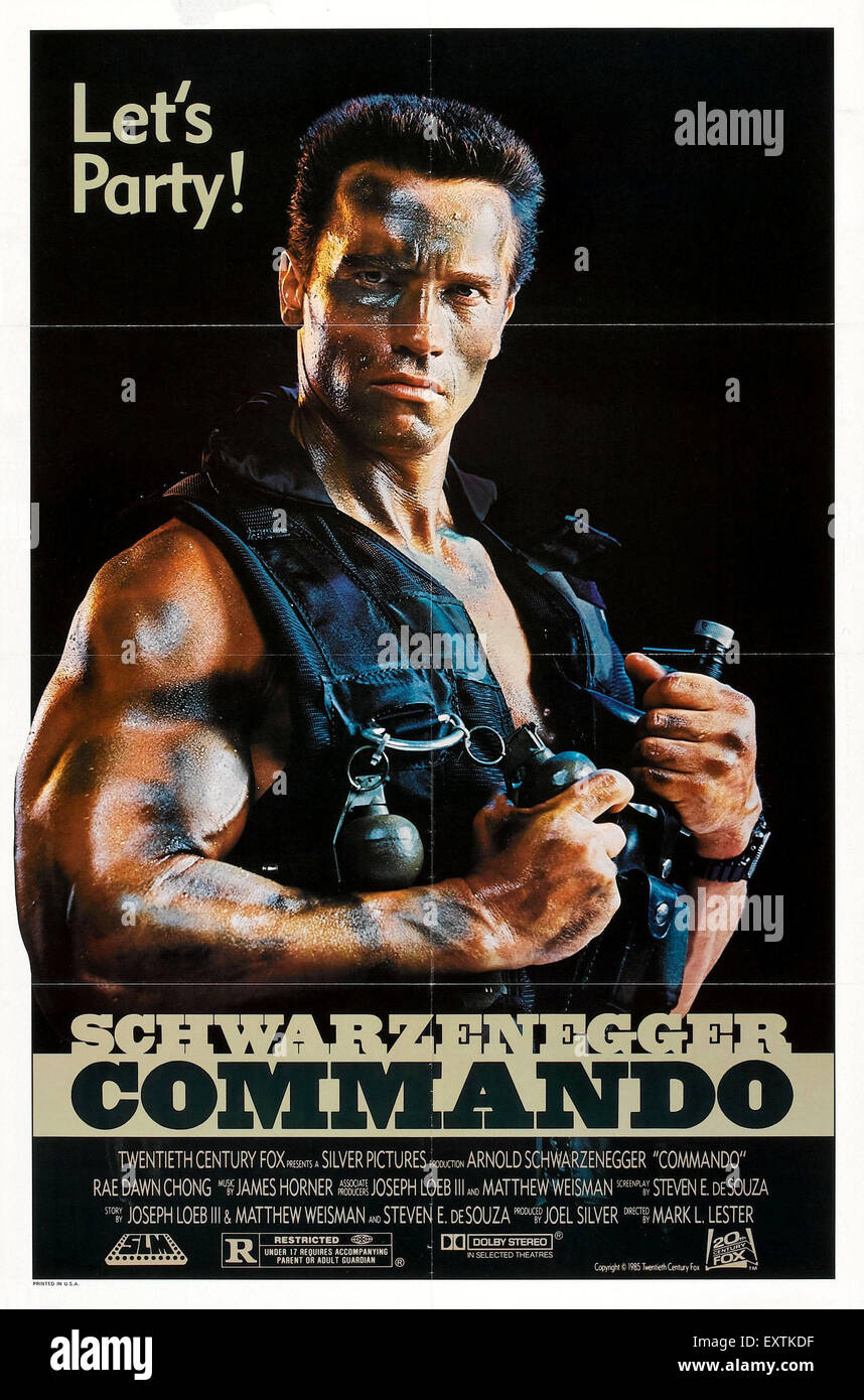 1980s USA Commando Film Poster Stock Photo - Alamy