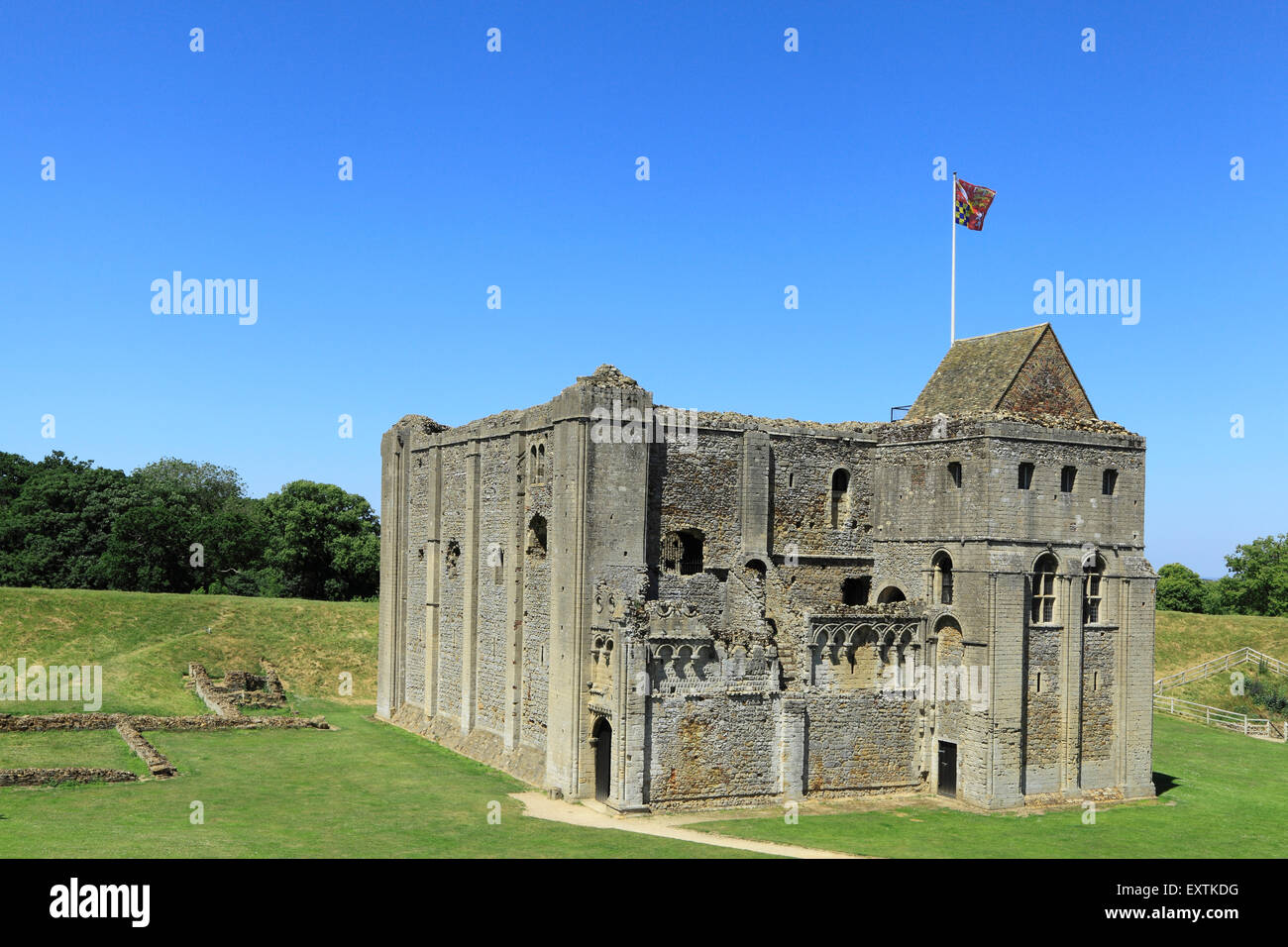 Castle Rising Castle, 12th century Norman keep, Norfolk England UK ...