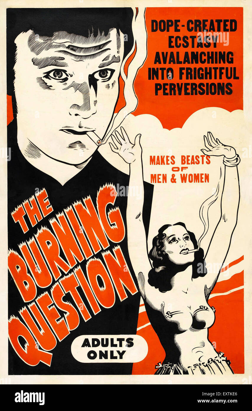 1930s USA The Burning Question Film Poster Stock Photo - Alamy