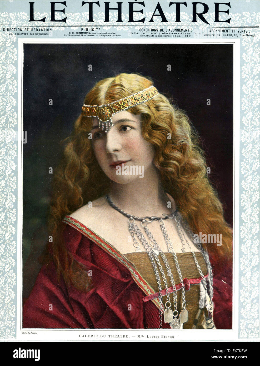 1900s France Le Theatre Magazine Cover Stock Photo - Alamy