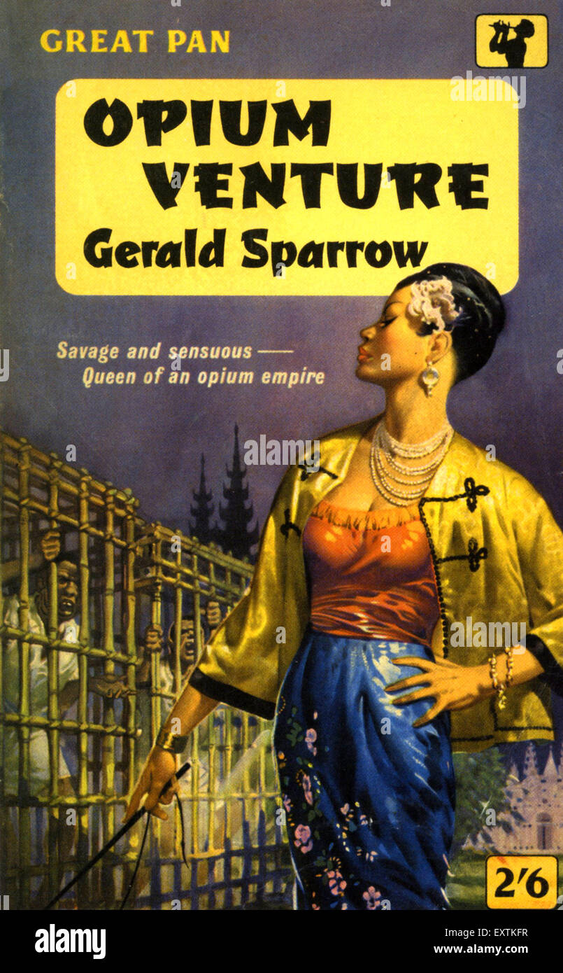 1960s UK Opium Venture Book Cover Stock Photo - Alamy