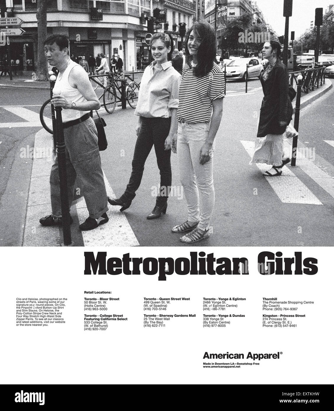 2000s USA American Apparel Magazine Advert Stock Photo - Alamy