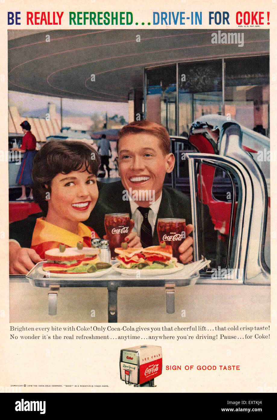 1960s USA Coca-Cola Magazine Advert Stock Photo - Alamy