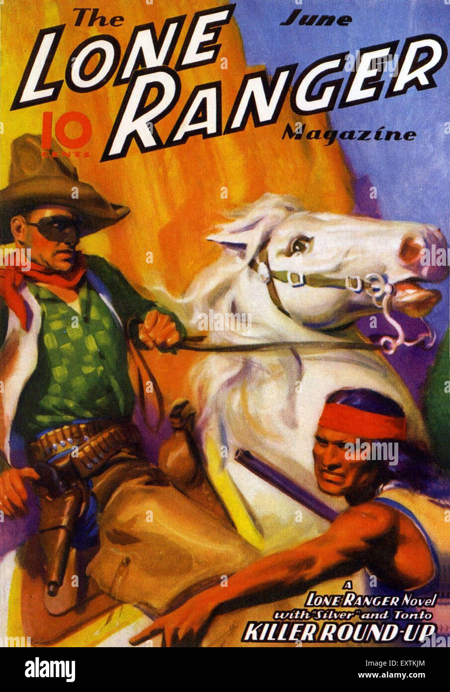 1930s USA Lone Ranger Magazine Cover Stock Photo - Alamy