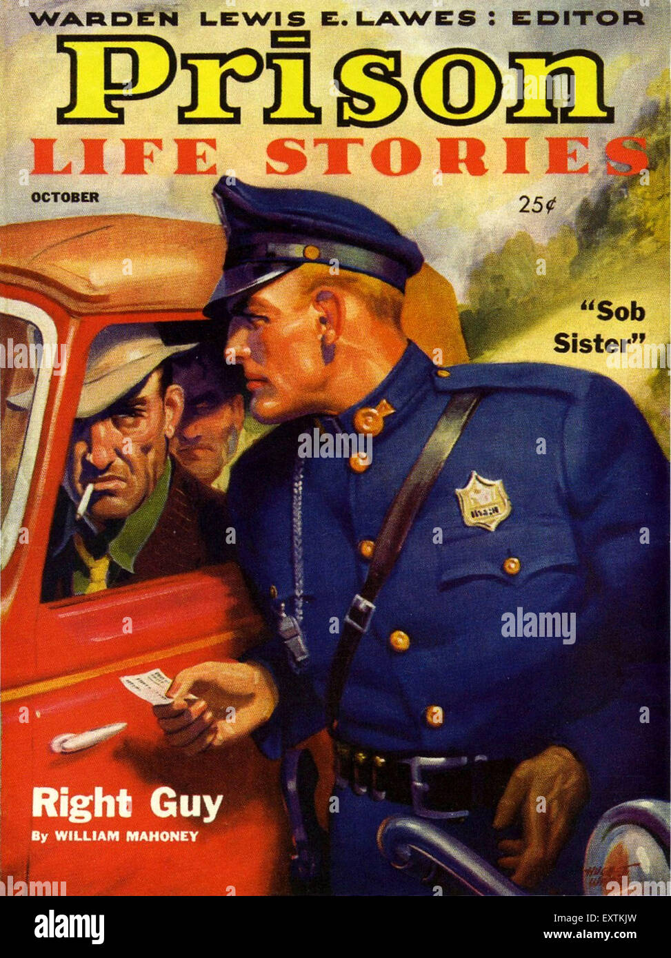 1930s USA Prison Life Stories Magazine Cover Stock Photo - Alamy