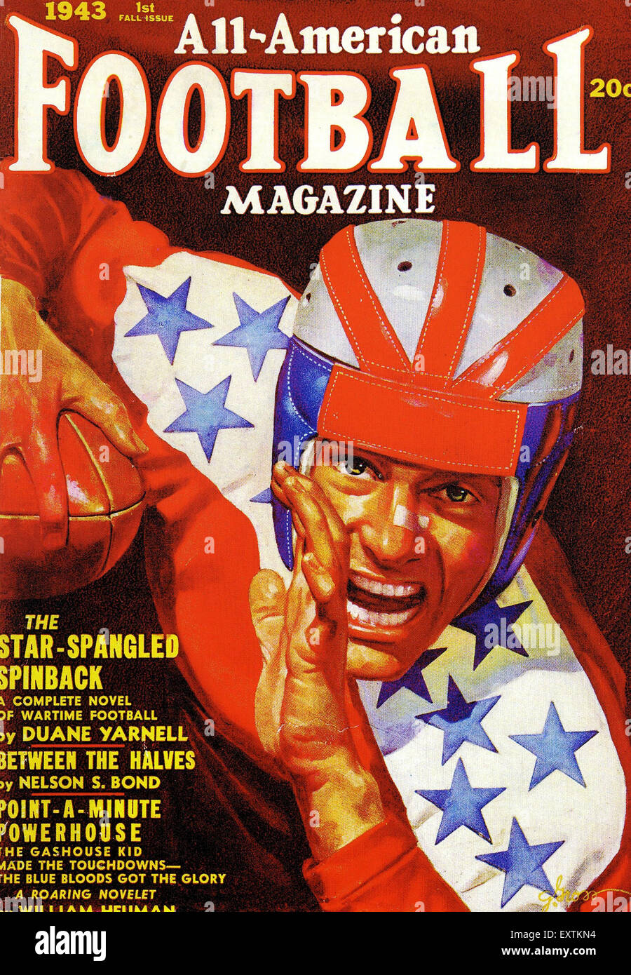 1940s USA All-American Football Magazine Cover Stock Photo - Alamy