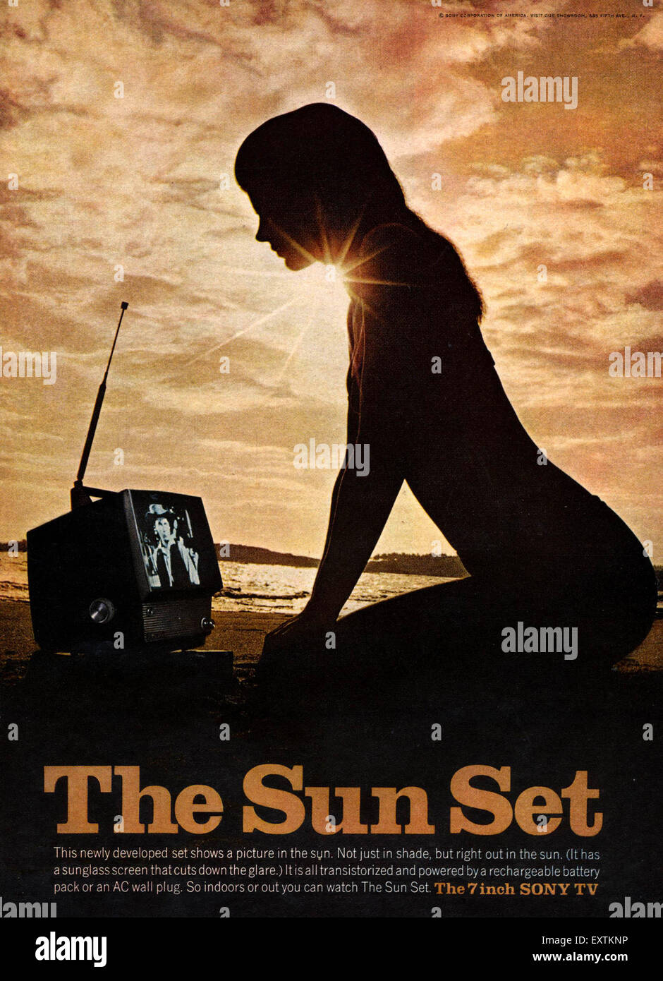 1960s USA Sony Magazine Advert Stock Photo - Alamy