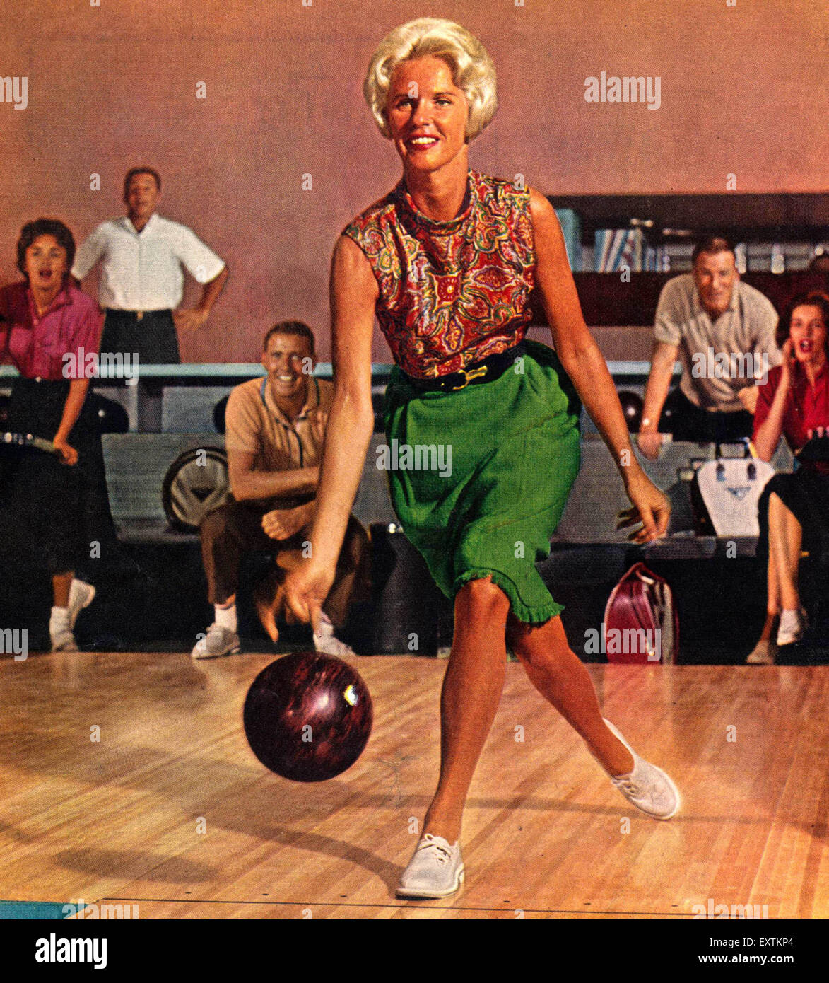 1960s USA Bowling Magazine Advert (detail Stock Photo - Alamy
