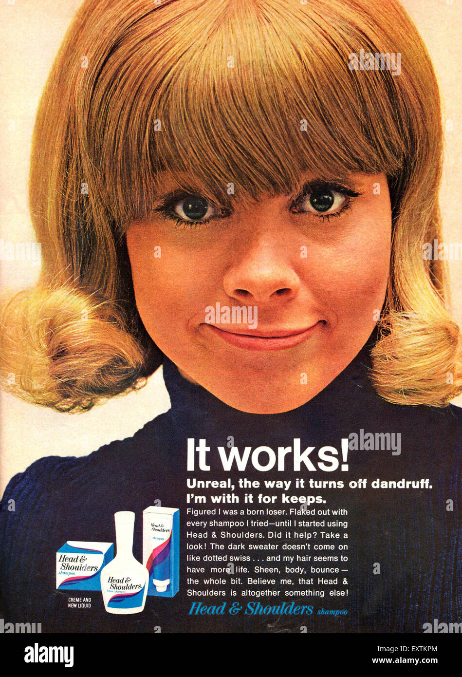 1970s USA Head and Shoulders Magazine Advert Stock Photo - Alamy