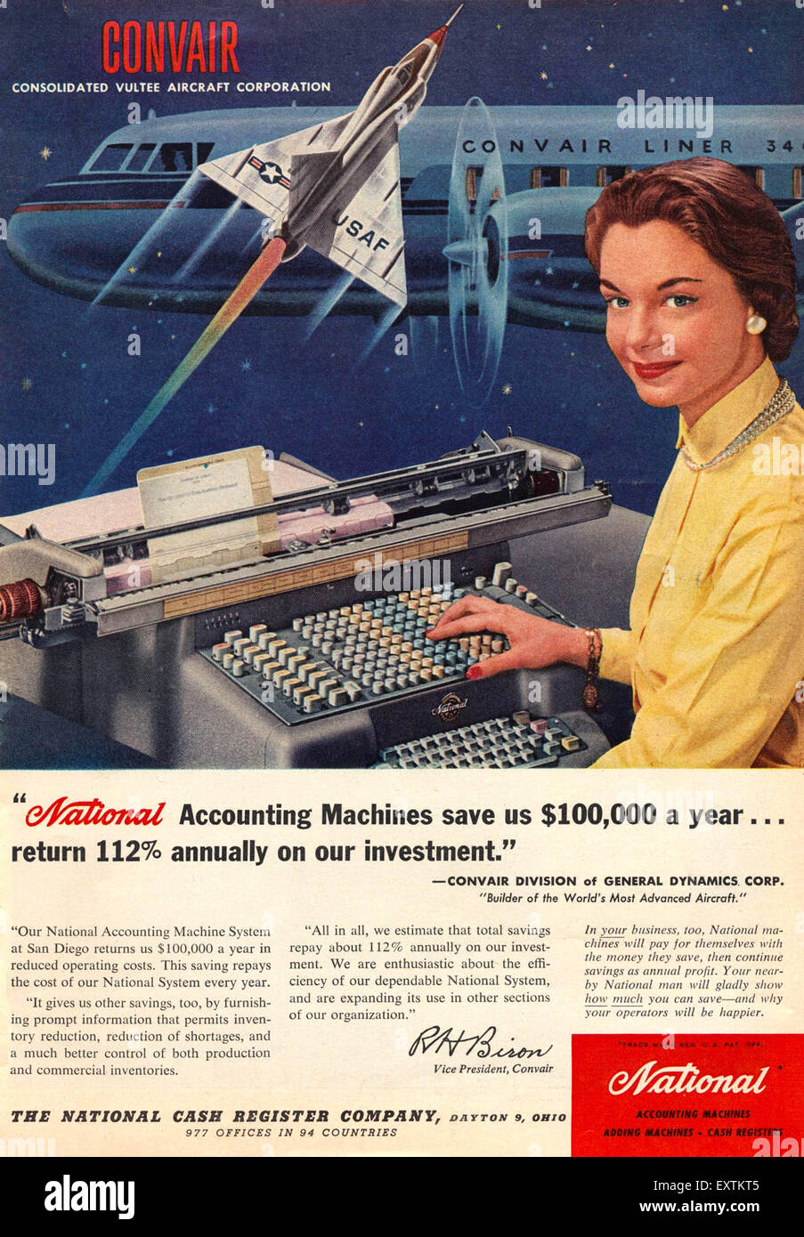 1950s USA National Magazine Advert Stock Photo - Alamy