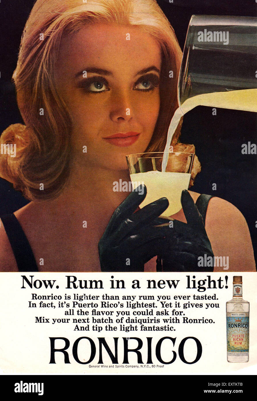 Rum advert 1960s hi-res stock photography and images - Alamy