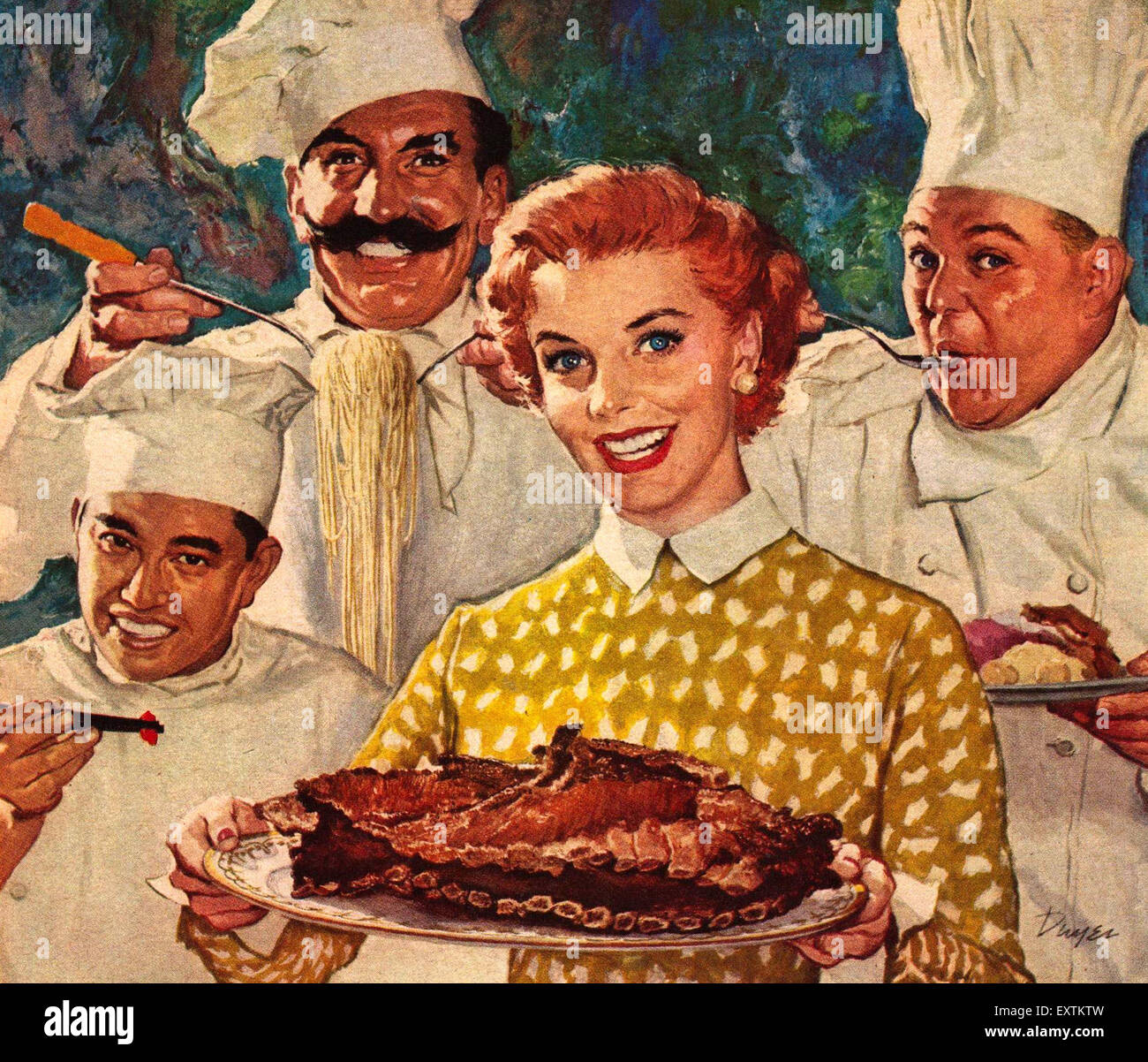 1950s Chefs High Resolution Stock Photography and Images - Alamy
