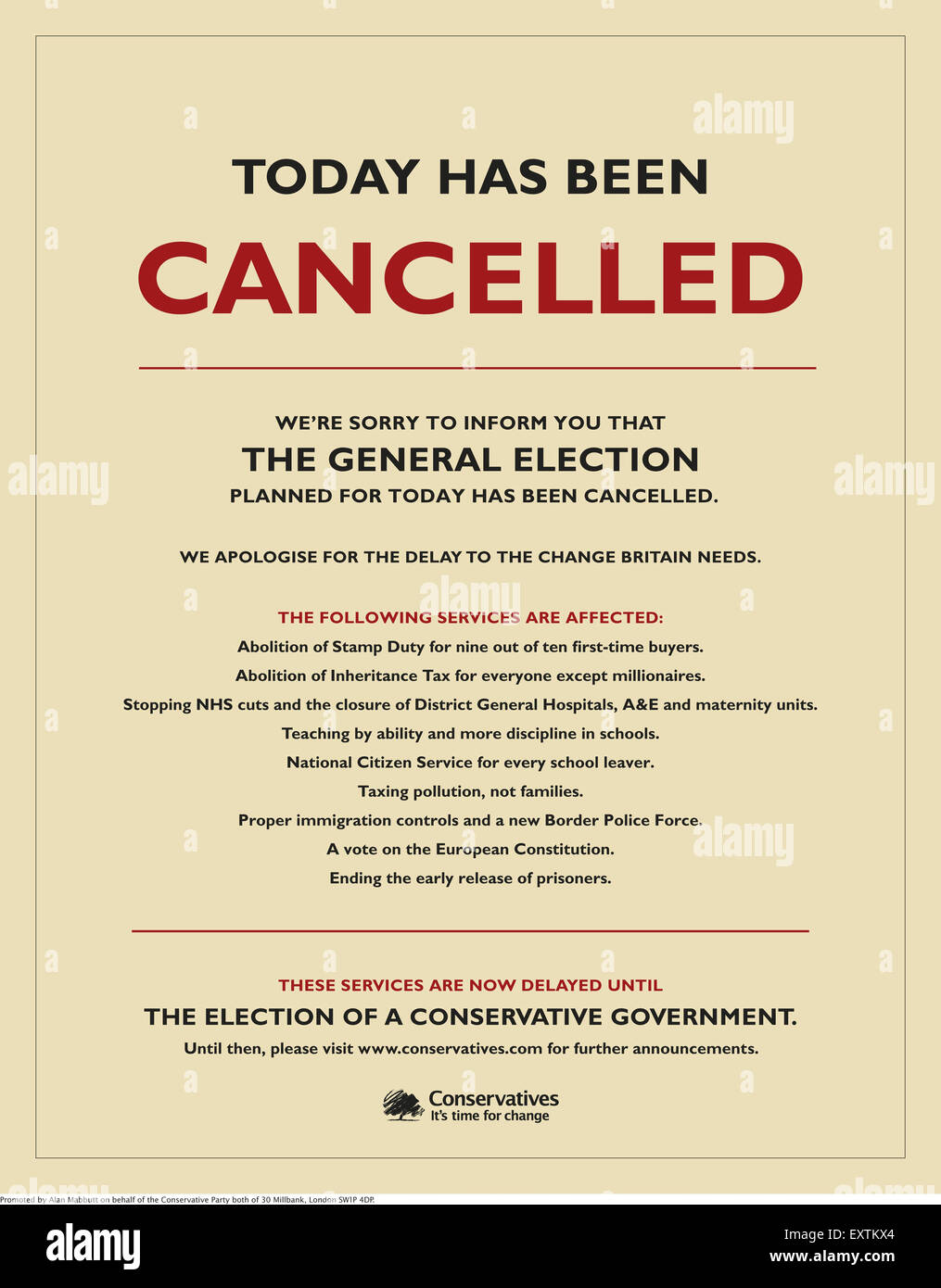 Conservative slogans hi-res stock photography and images - Alamy